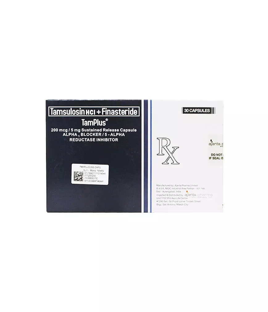 TAMPLUS Tamsulosin Hydrochloride / Finasteride 200mcg / 5mg Sustained ...